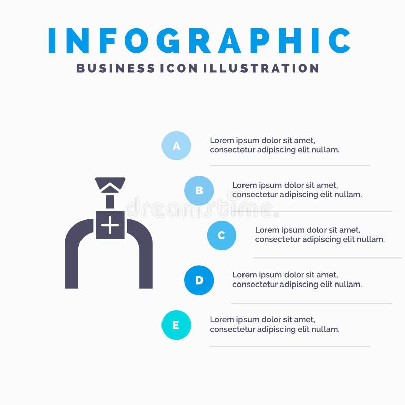 Pipeline, Pipe, Gas, Line Solid Icon Infographics 5 Steps Presentation ...