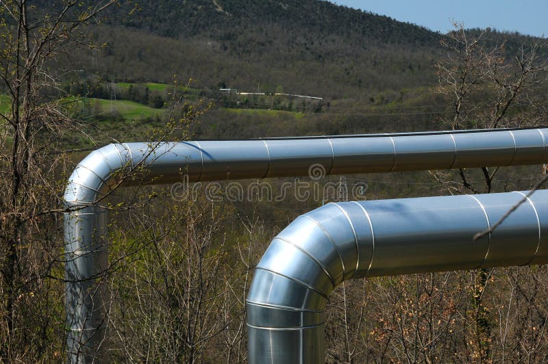 Pipeline, Pipes in the Middle of a Forest Stock Image - Image of ...