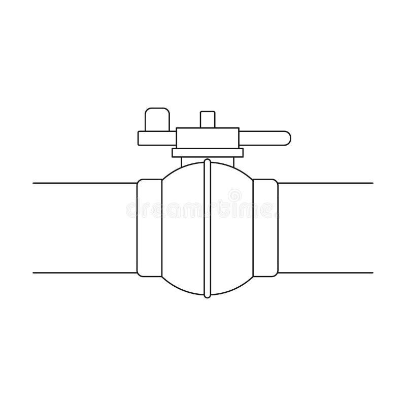 Pipeline Shutter.Oil Single Icon in Outline Style Vector Symbol Stock ...
