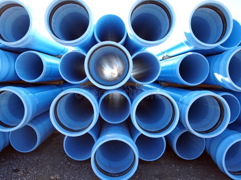 Stacks of C900 DR18 PVC Pipe Stock Image - Image of civil, water: 29920983