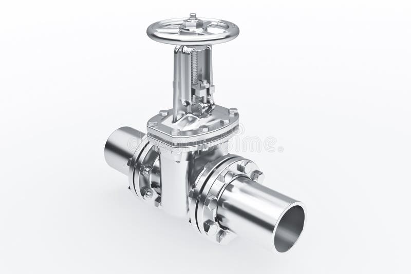 Gas Oil Pipeline Stopcock Red Valve White Background Stock Photos ...