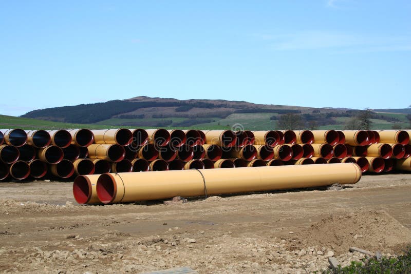 Pipeline Storage Depot. stock photo. Image of pipeline - 712896