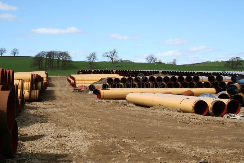 Pipeline and storage tanks stock photo. Image of pipe - 6528274