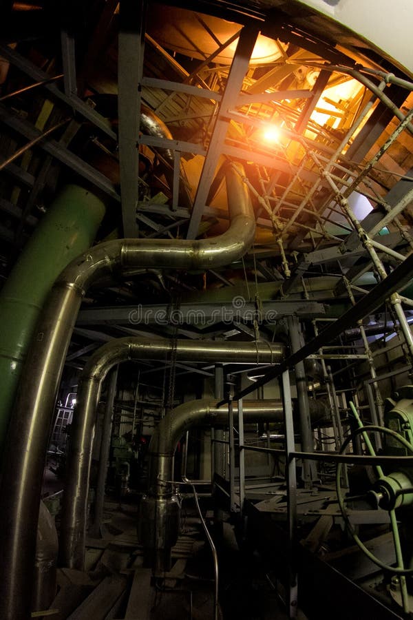 Pipeline System Inside Power Plant Stock Photo - Image of equipment ...