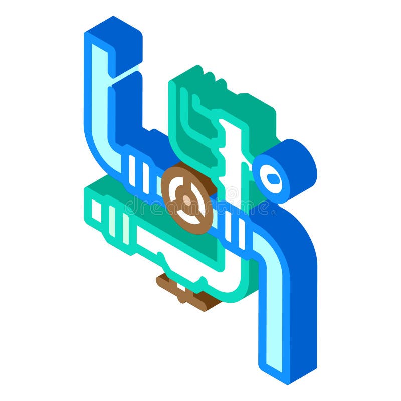 Pipeline System Petroleum Engineer Isometric Icon Vector Illustration ...