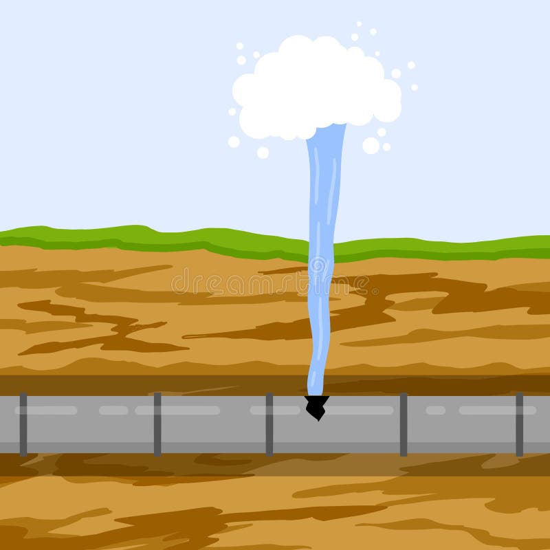 Leaking Underground Water Main Stock Illustrations – 8 Leaking ...