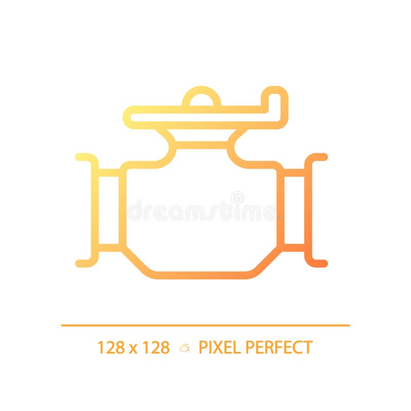 Pipeline Valve Gradient Linear Vector Icon Stock Vector - Illustration ...
