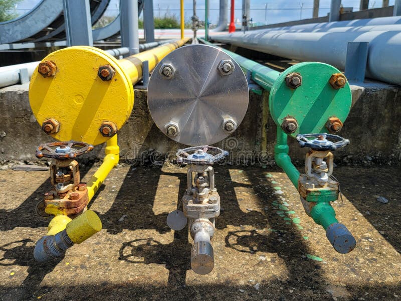 Pipeline and valve stock photo. Image of straight, pressure - 257637094