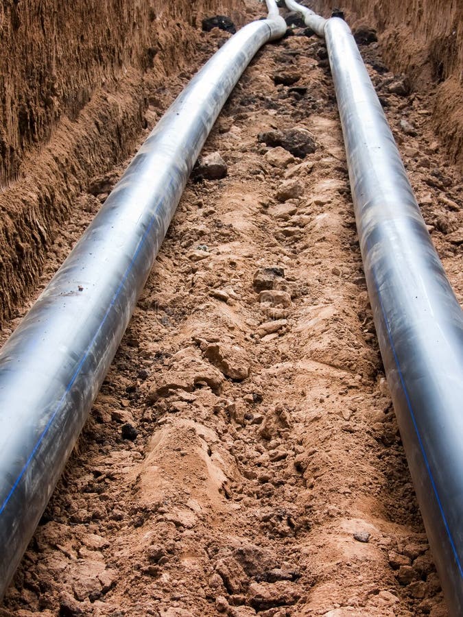 The pipeline for water stock photo. Image of long, sand - 10591984
