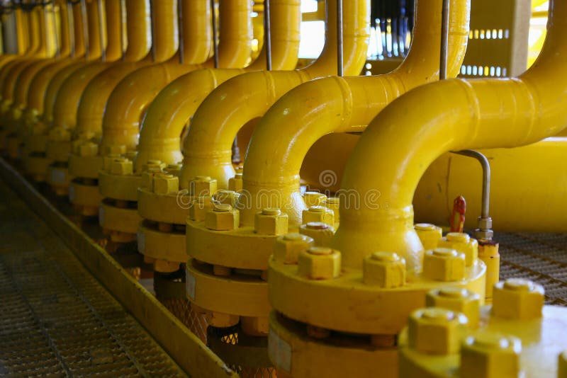 Pipelines Constructions on the Production Platform, Production Process ...