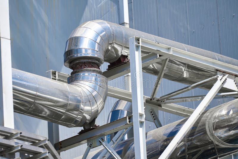 Pipelines Connecting Chemical Processing Units at a Modern Industrial ...