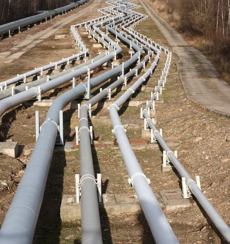 Crude Oil Pipeline Transportation To Refinery Stock Photo - Image of ...