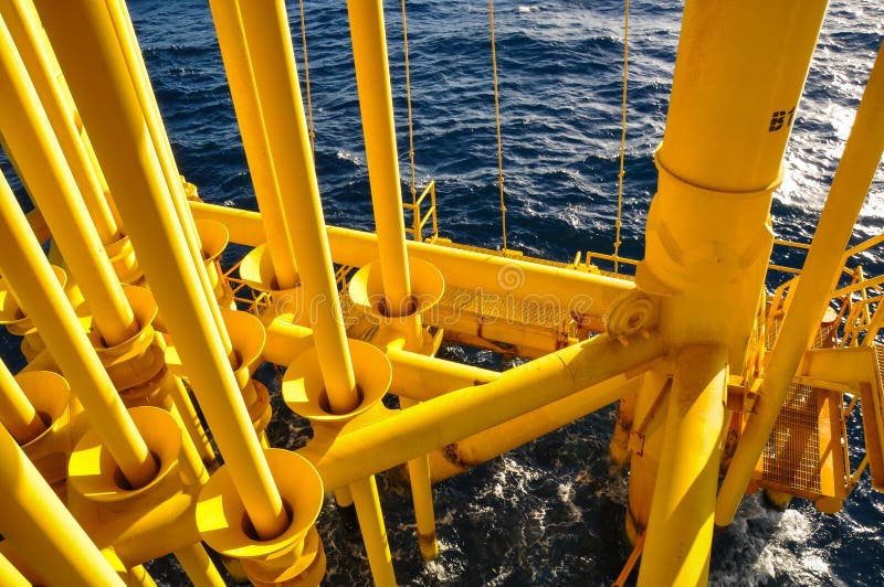 Oil and Gas Platform in Offshore Industry, Production Process in ...