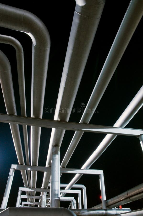 Pipelines in Several Rows and Different Configurations at the Refinery ...