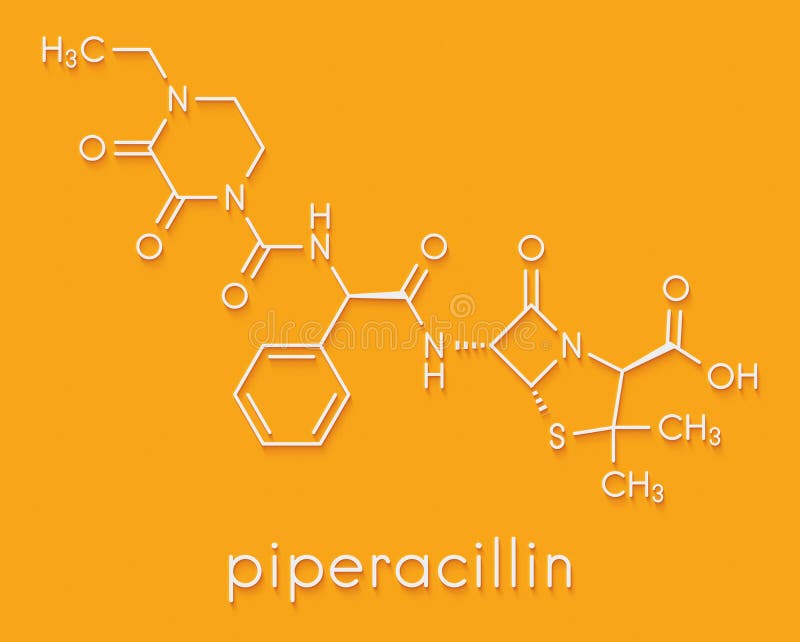 Piperacillin Antibiotic Drug Molecule. Skeletal Formula. Stock ...