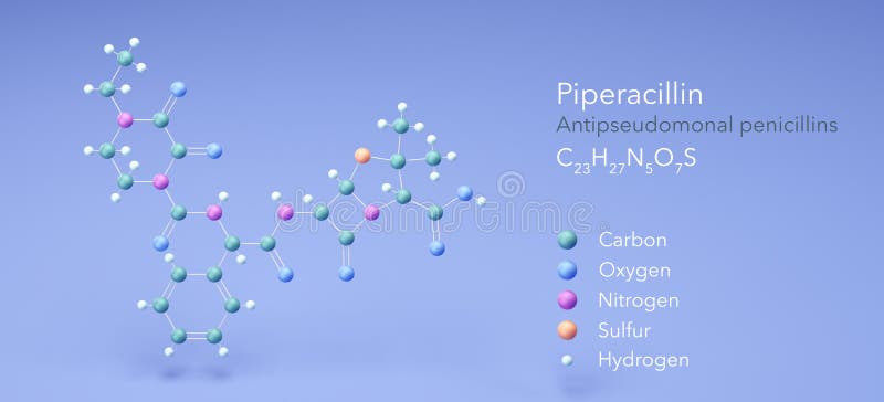 Piperacillin Molecule, Molecular Structures, Antipseudomonal ...