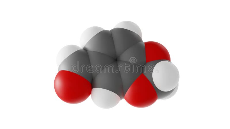 Piperonal Molecule, Heliotropin, Molecular Structure, Isolated 3d Model ...