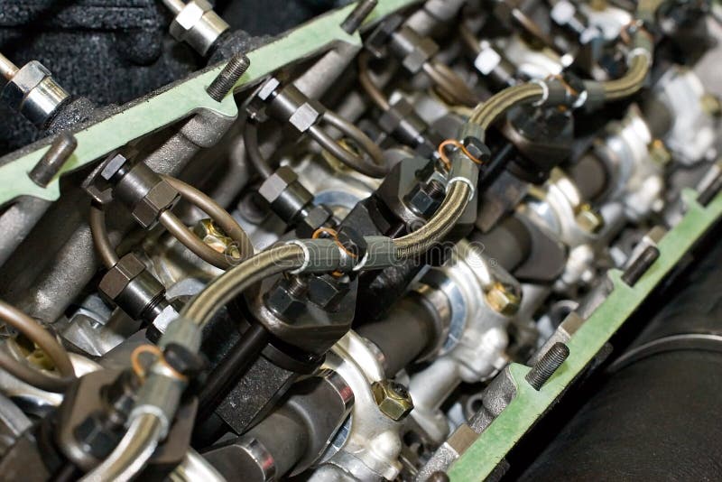 Industrial Background of Aircraft Pipes Stock Photo - Image of closeup ...