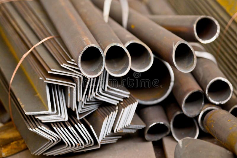 Pipes and angles stock image. Image of metallic, tube - 71875523
