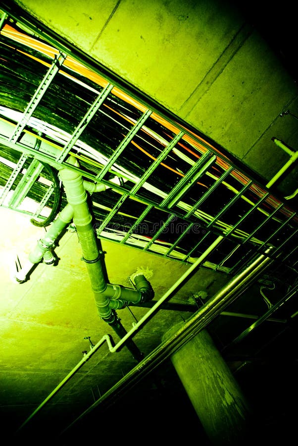 Pipes in basement ceiling stock image. Image of pipes - 6689661