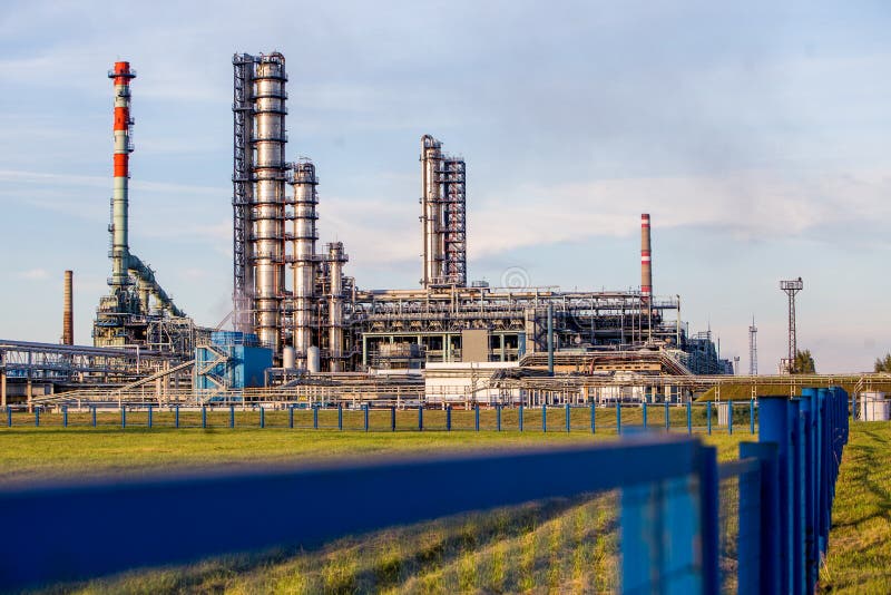 Pipes and Buildings of Factory Stock Photo - Image of factory, light ...