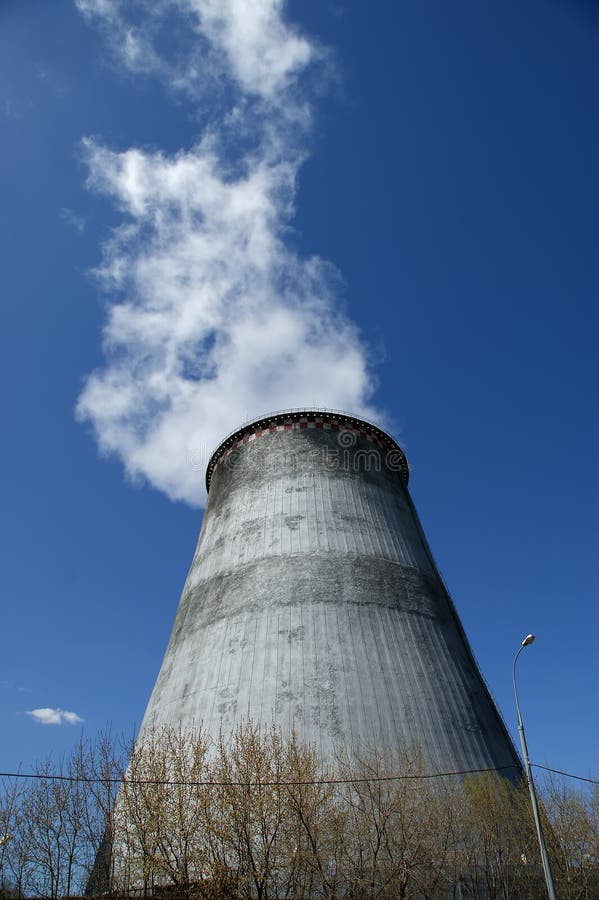 Coal Burning Power Plant with Smoke Stacks, Moscow, Russia Stock Photo ...