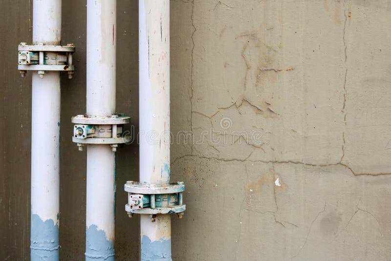 Pipes and Cracked Wall Texture Stock Photo - Image of background ...