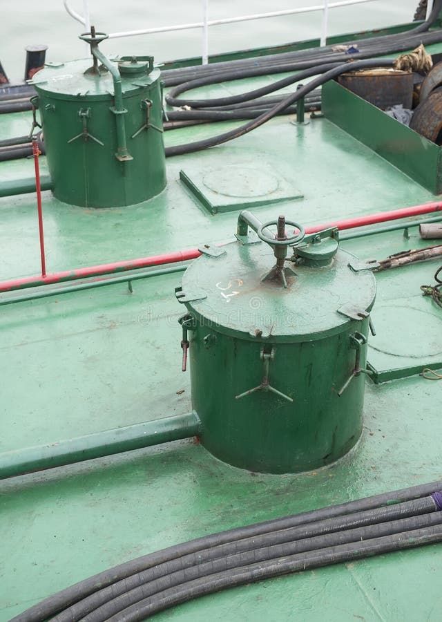 Pipes on the deck of ship stock image. Image of lubricant - 36273419