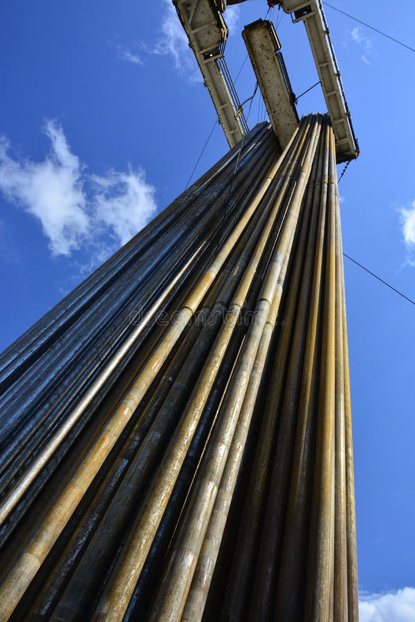 Pipes for Drilling Oil and Gas Wells Stock Image - Image of rust, pipes ...