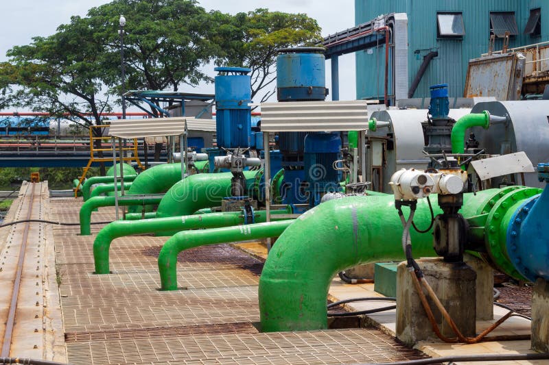 Pipes and Equipment in Industrial Facility Depicting Infrastructure and ...