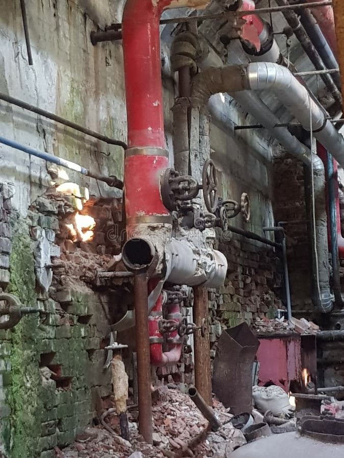 Rusty Old Pipes at the Abandoned Factory Stock Photo - Image of ...