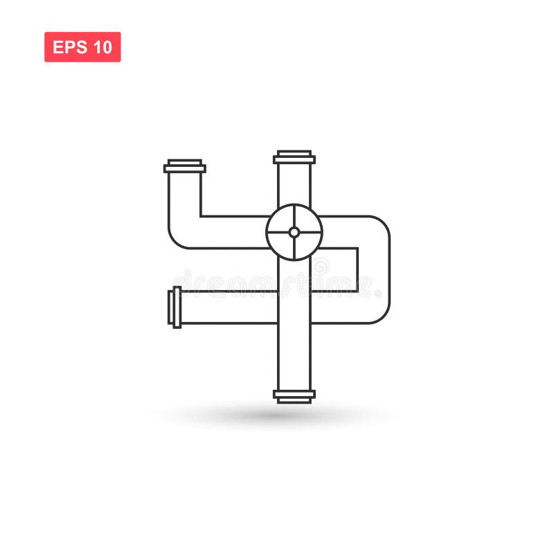 Pipes Icon Vector Design Isolated 6 Stock Vector - Illustration of ...