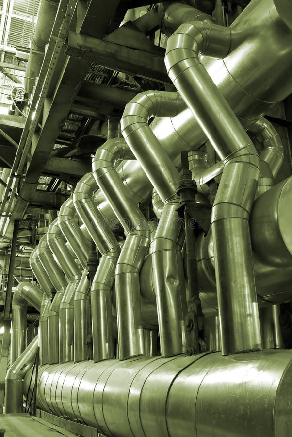 Pipes inside energy plant stock photo. Image of industry - 3103552
