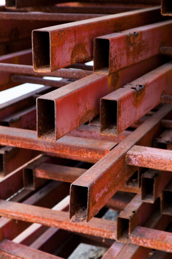Pipes metal square section stock image. Image of elements - 50004529