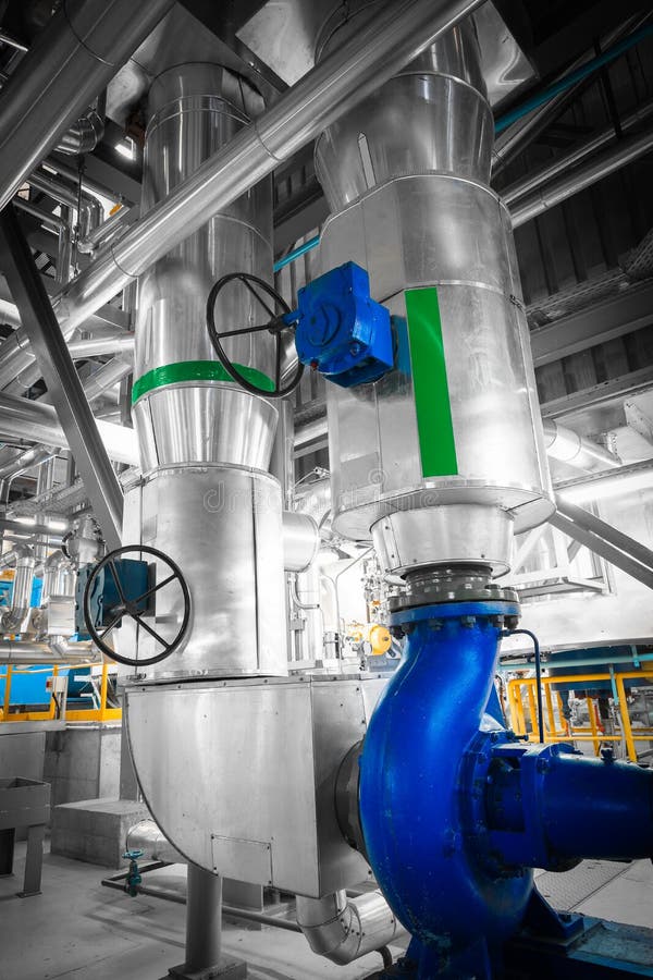 Pump Room stock photo. Image of leak, blue, gages, pipes - 4669900