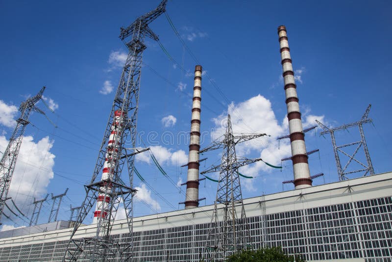 Pipes and power line stock photo. Image of architecture - 72724576