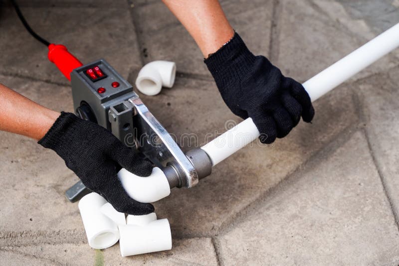 Pipes of Sanitary Engineering Welded Plastic. Ppr Pipe Welding Tool ...