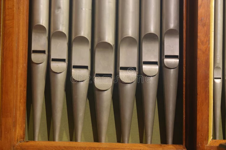 Pipes of a Small Mechanical Organ, Retro Instruments, 2 Stock Image ...