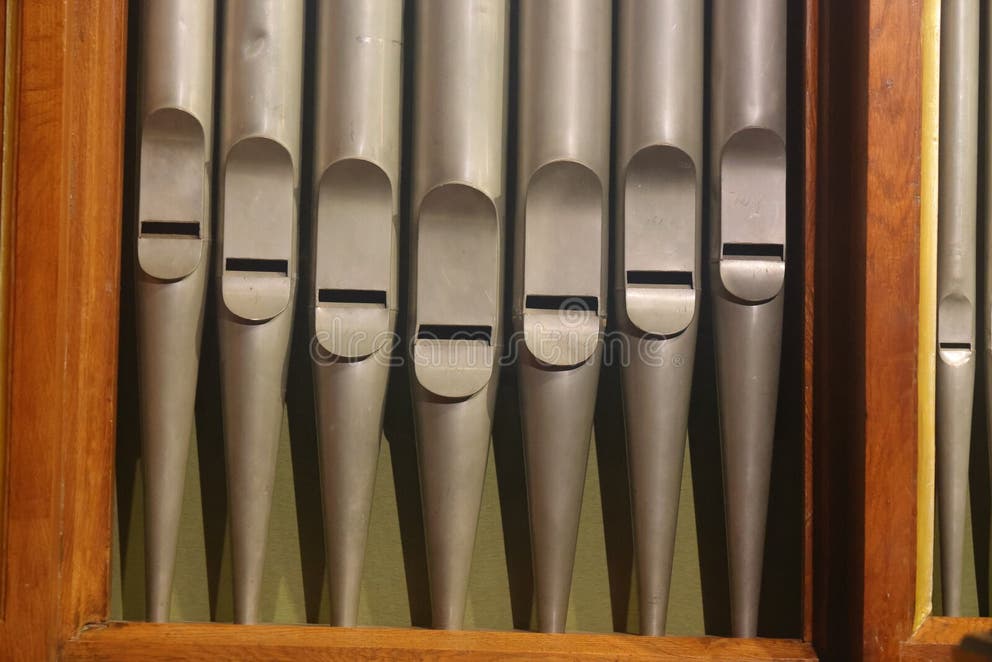 Pipes of a Small Mechanical Organ, Retro Instruments, 2 Stock Image ...