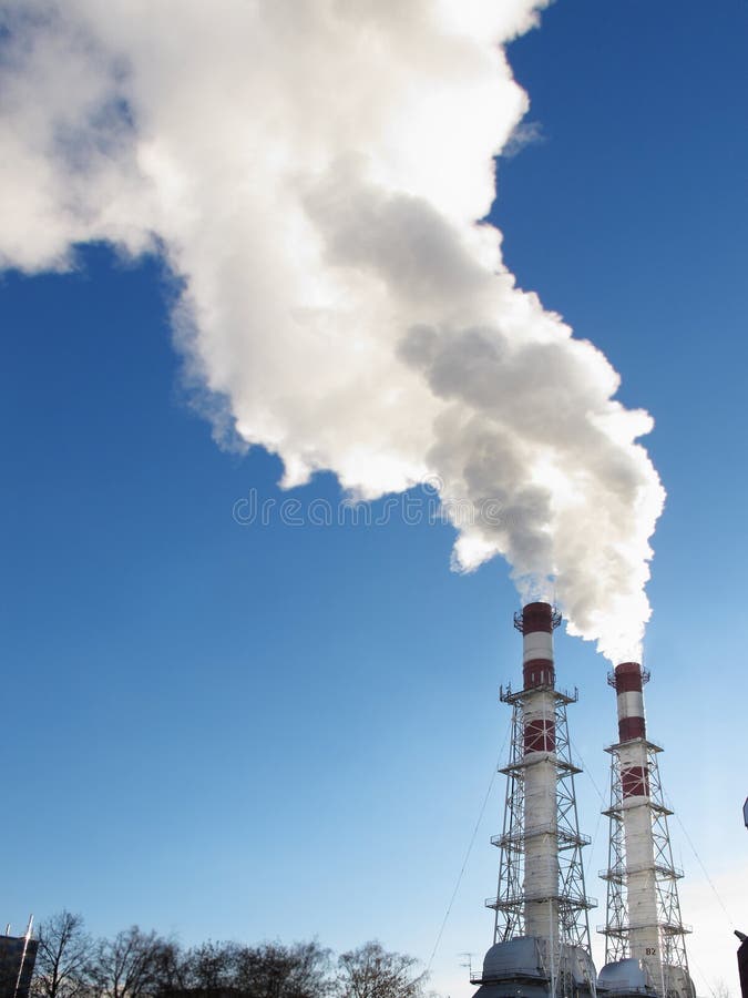 Pipes and the smog stock image. Image of pipe, fumes - 17300761