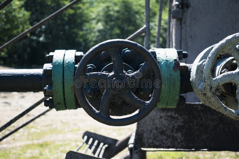 Pipes and Taps of Oil and Gas Equipment Stock Photo - Image of supply ...
