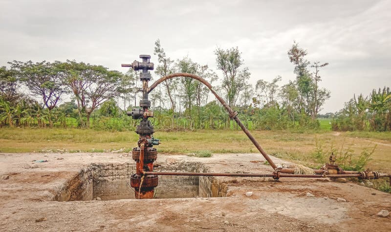 Pipes To Regulate the Flow of Petroleum To the Processing Site Stock ...