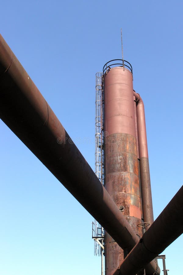 Pipes and Tower stock image. Image of rusting, manufacturing - 239029