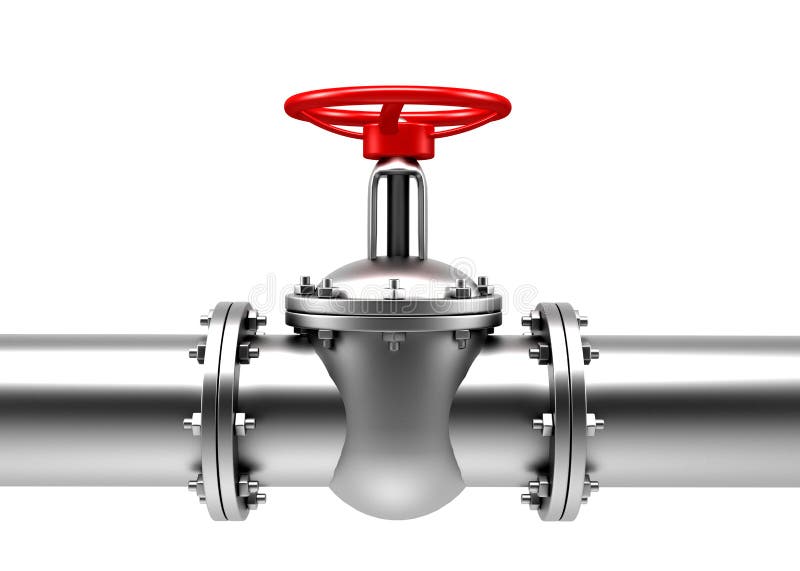 Pipes Valve Connection - Isolated Stock Illustration - Illustration of ...