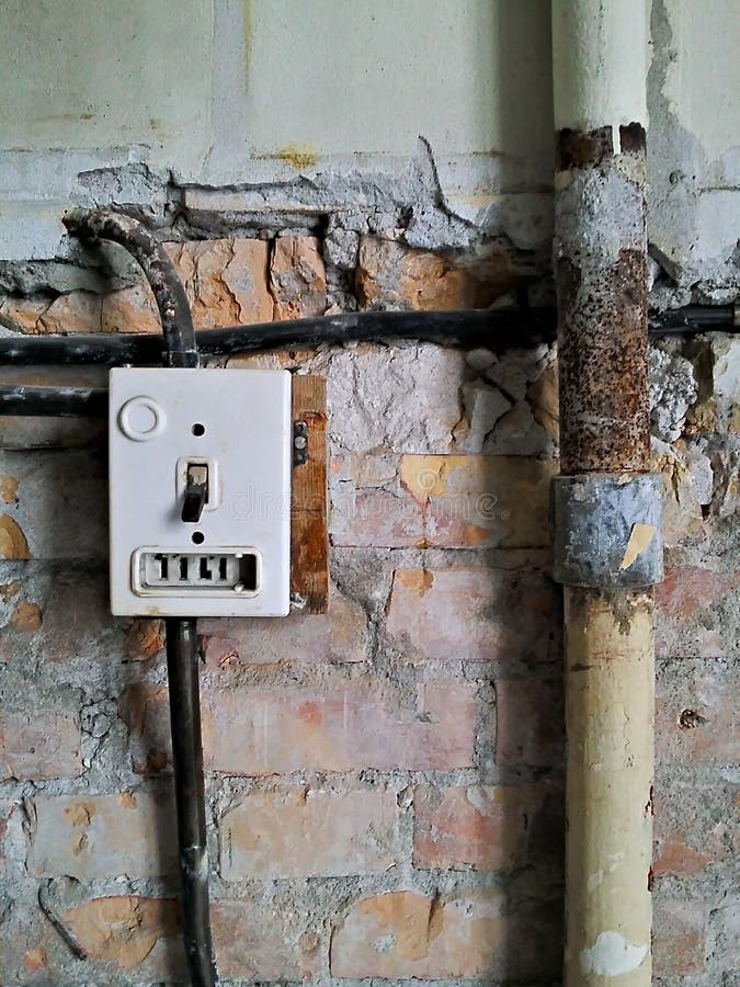 Pipes and wires stock image. Image of decayed, wires - 57380865