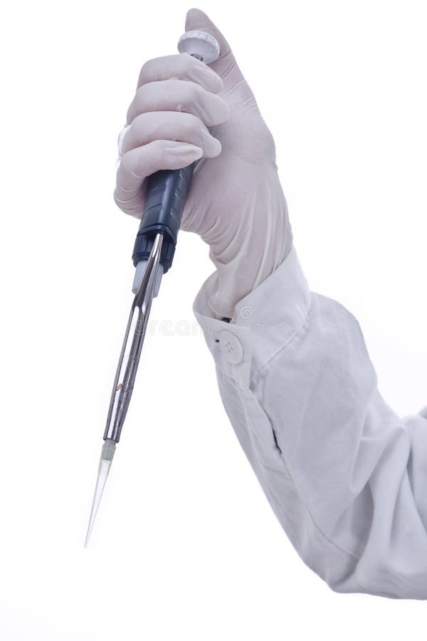 Sciencist Hand Holding Pipette Stock Photo - Image of nature, protein ...