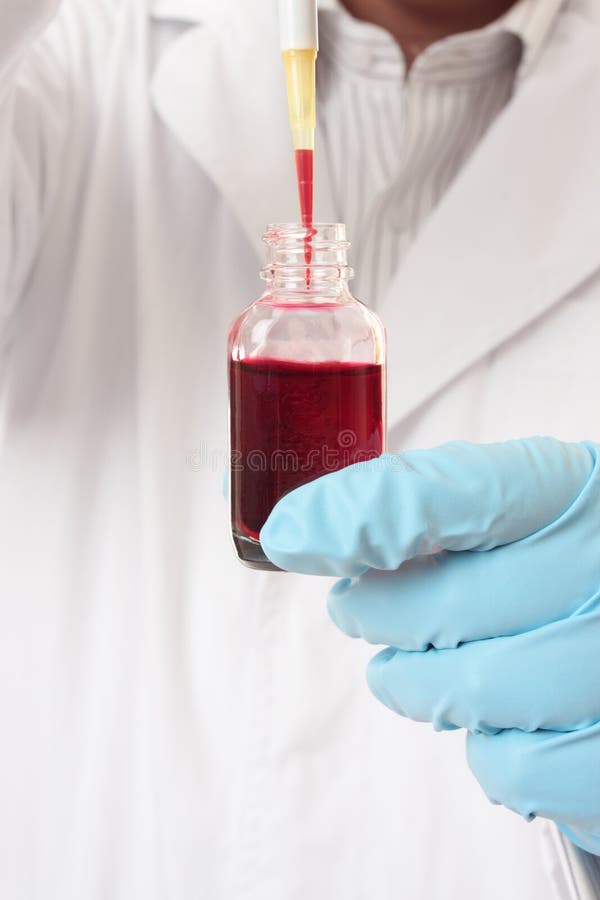 Pipette Aspirating Liquid from Bottle Stock Image - Image of bottle ...