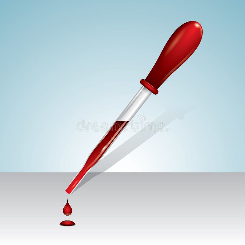 Pipette Blood Dropper. Vector Illustration Decorative Design Stock ...