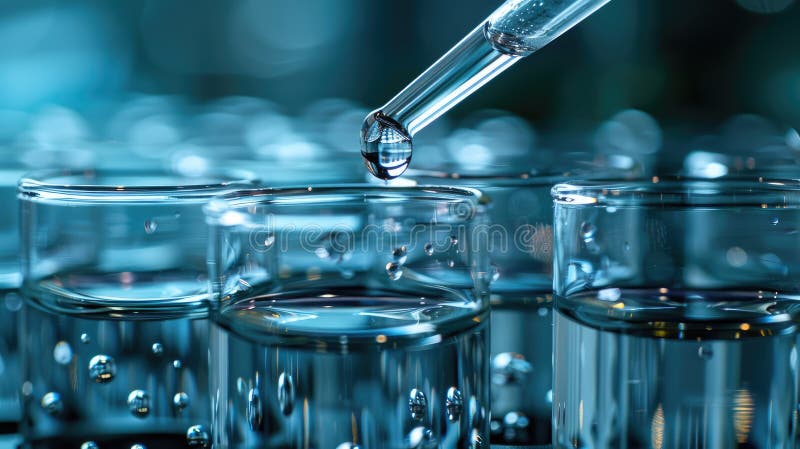 Pipette Dispensing Liquid into Test Tubes in a Laboratory Stock Photo ...