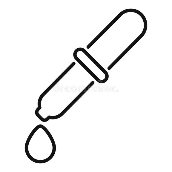 Pipette Dropper Dispensing Liquid Drop Icon Stock Illustration ...